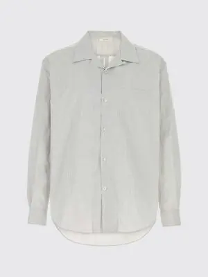 THE ROW Striped Stretch-cotton Shirt With Cuban Collar