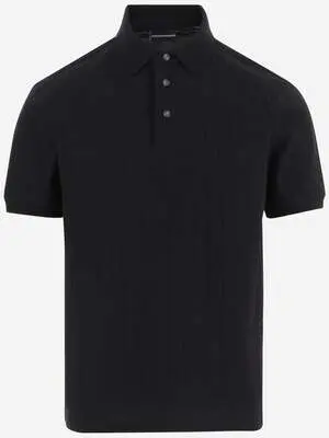 Emporio Armani Cotton Polo Shirt - Black