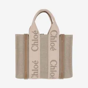 Chloé Small Woody Linen Tote Bag - Multi