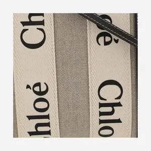 Chloé Small Woody Linen Tote Bag