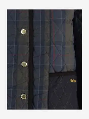 Barbour Quilted Nylon Jacket With Check Pattern