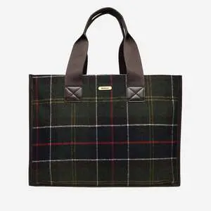 Barbour Turnberry Tote Bag In Wool Blend With Check Pattern