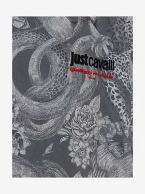 Just Cavalli Cotton T Shirt With Logo Print
