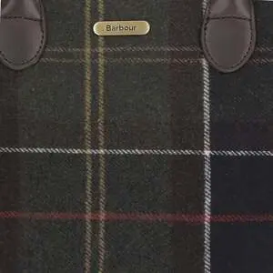 Barbour Barrhill Tote Bag In Wool Blend With Check Pattern