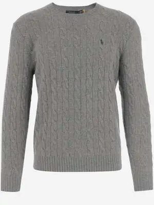 Polo Ralph Lauren Wool And Cashmere Cable Knit Sweater - Grey