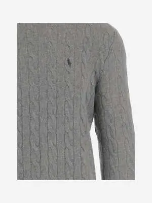Polo Ralph Lauren Wool And Cashmere Cable Knit Sweater - Grey