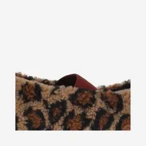 Moon Boot Shearling Flats With Animal Print - Multi