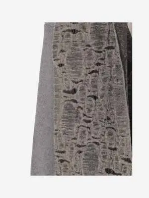 NICCOLO PASQUALETTI Open Front Wool And Cashmere Sweater With Embroidered Shawl