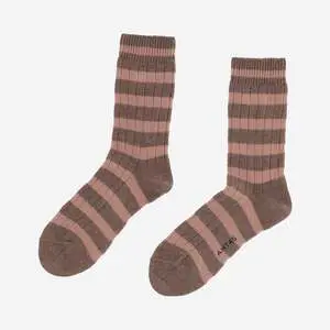 ANT45 Stretch Cotton Blend Socks With A Striped Pattern - Multi