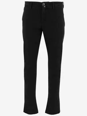 JACOB COHЁN Stretch Cotton Blend Pants - Black