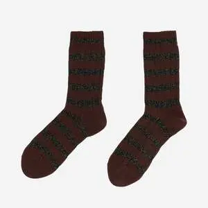 ANT45 Stretch Cotton Blend Socks With A Striped Pattern - Multi