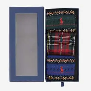 Polo Ralph Lauren Cotton Blend Socks In A Pack Of Three Pairs - Multi