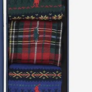 Polo Ralph Lauren Cotton Blend Socks In A Pack Of Three Pairs