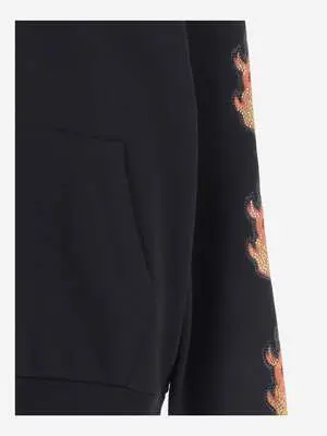 Just Cavalli Cotton Sweatshirt With Rhinestones