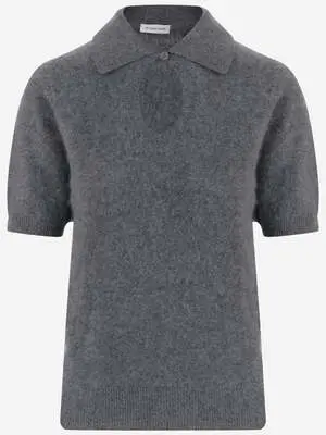 BY MALENE BIRGER Tallalia Cashmere Sweater With Cut Out Detail - Grey