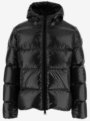 Herno Quilted Nylon Down Jacket With Hood - Black