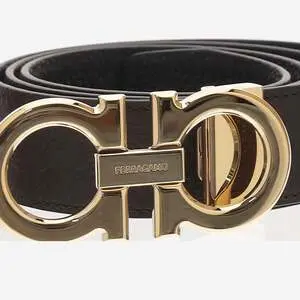 FERRAGAMO Reversible Leather Belt With Hooks - Multi