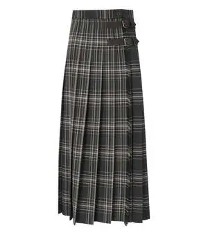 Max Mara Prisma Tartan Skirt - Grey