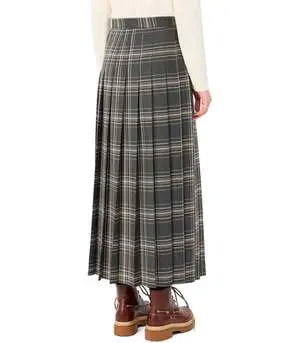 Max Mara Prisma Tartan Skirt - Grey