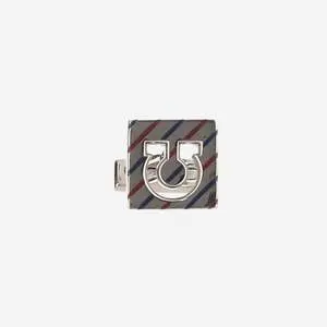 FERRAGAMO Square Brass Hook Shaped Cummerband Clasps