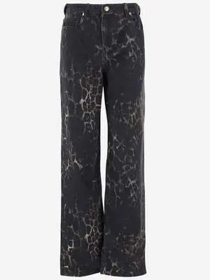 Just Cavalli Stretch Cotton Pants With Animal Print
