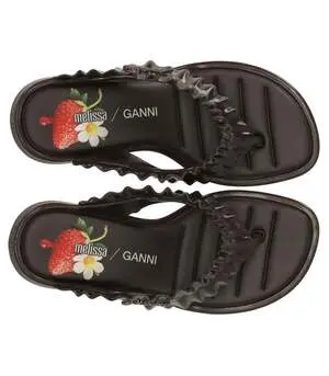 GANNI Heeled Flip Flop - Brown