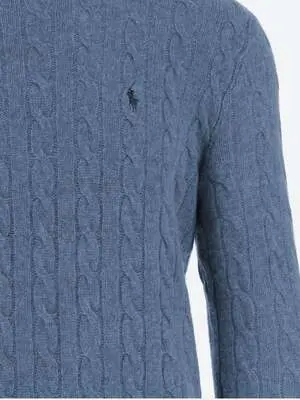 Polo Ralph Lauren Wool And Cashmere Cable Knit Sweater - Navy