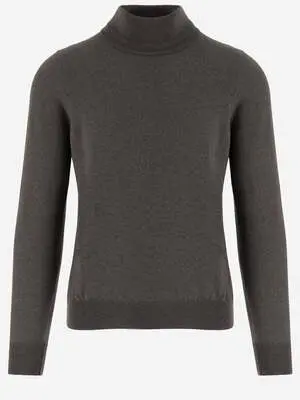Tagliatore Wool Turtle Neck Sweater - Brown