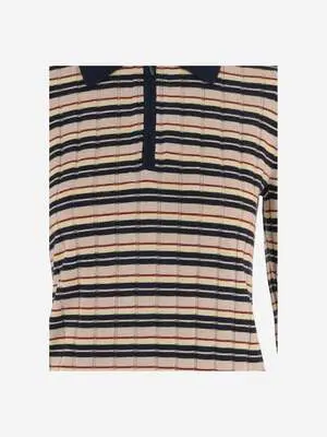 Guest In Residence Striped Silk And Linen Sweater