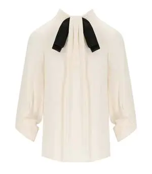Elisabetta Franchi Butter Blouse With Bow