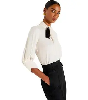 Elisabetta Franchi Butter Blouse With Bow