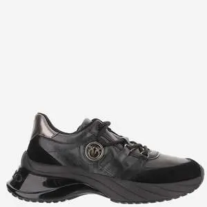 Pinko Leather Sneakers With Logo