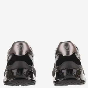 Pinko Leather Sneakers With Logo
