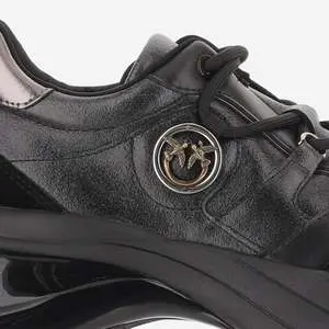 Pinko Leather Sneakers With Logo