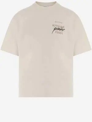 Maison Kitsuné Cotton T Shirt With Logo - Beige