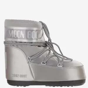 Moon Boot Icon Low Glance Ankle Boots - Silver