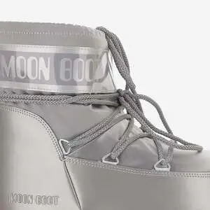 Moon Boot Icon Low Glance Ankle Boots - Silver