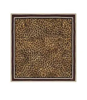 Max Mara Tauro Leopard Foulard Scarf