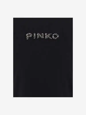 Pinko Long Sleeved Cotton T Shirt With Logo