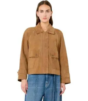Max Mara Abito Suede Jacket - Beige