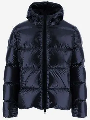 Herno Quilted Nylon Down Jacket With Hood - Navy