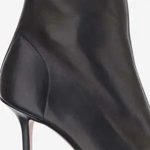 Amina Muaddi Iris Leather Ankle Boots