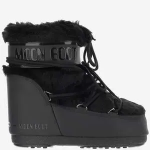 Moon Boot Icon Low Faux Fur Ankle Boots - Black