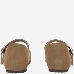 BIRKENSTOCK Santa Clarita Leather Flats - Brown
