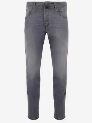 JACOB COHЁN Stretch Cotton Denim Jeans - Grey
