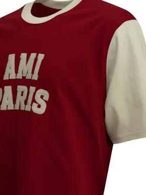 AMI Paris Crewneck T Shirt With Logo