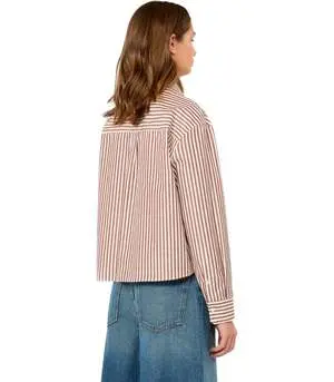 Max Mara Panetto White And Striped Shirt