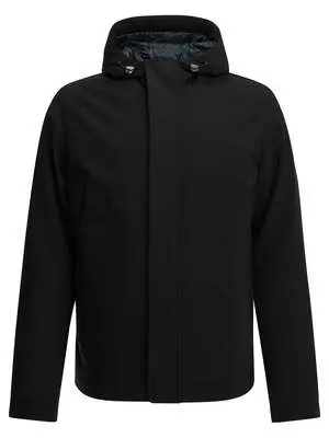 Herno Short Down Jacket In Stretch Twill