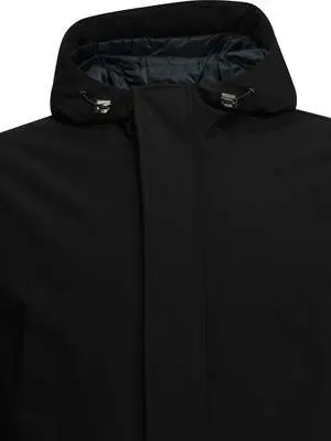 Herno Short Down Jacket In Stretch Twill