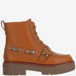 Pinko Leather Ankle Boots With Logo